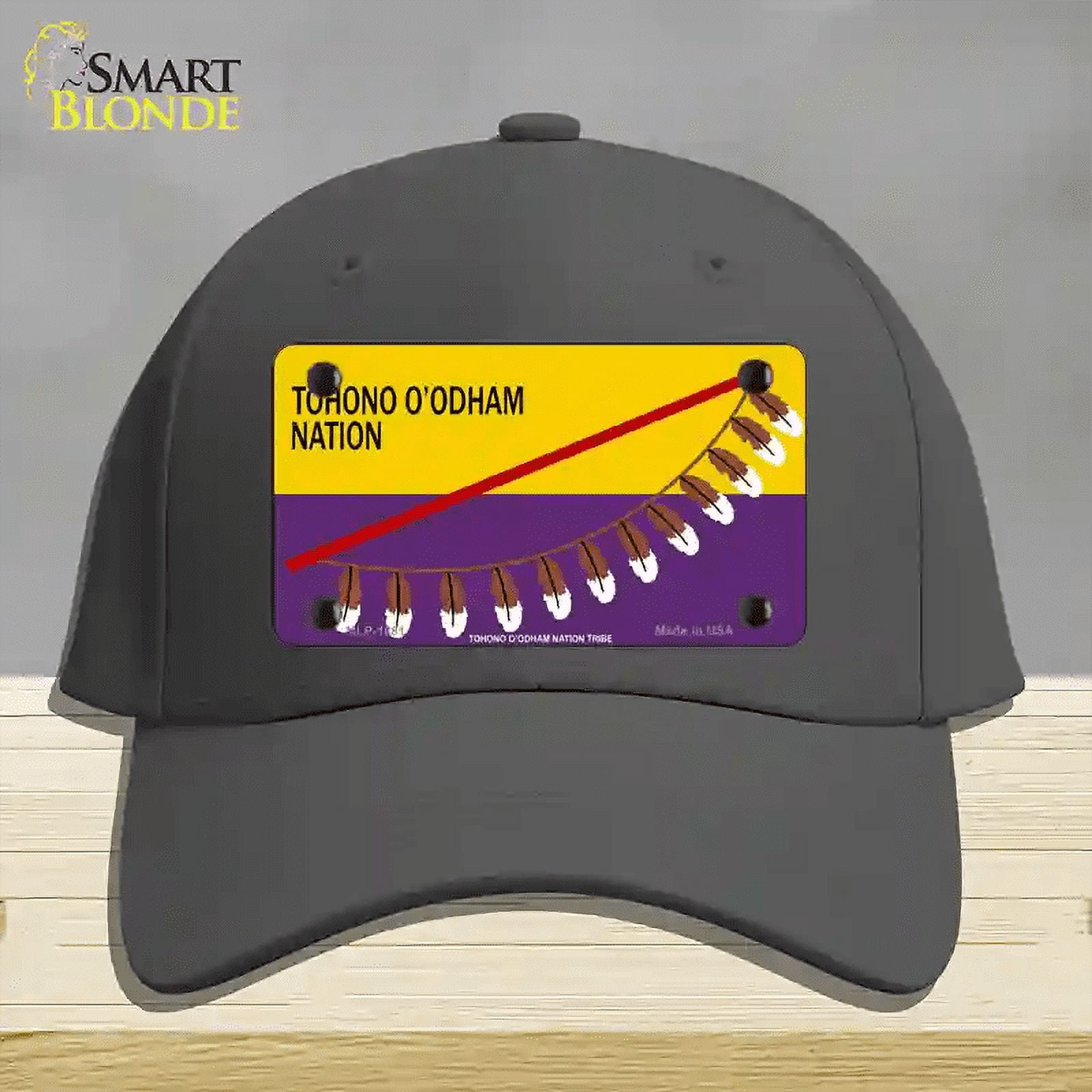 Tohono Oodham Flag Novelty License Plate Hat Cotton Charcoal - Walmart.com