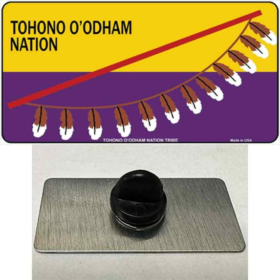 Tohono Oodham Flag Novelty Metal Hat Pin 1.5" x 0.75" Hat Pin (PIN ...