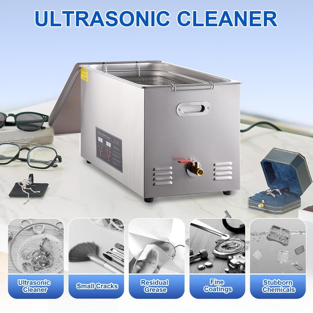 Tohu 10L Large Ultrasonic Cleaning Machine with Heater & Timer, 240W ...