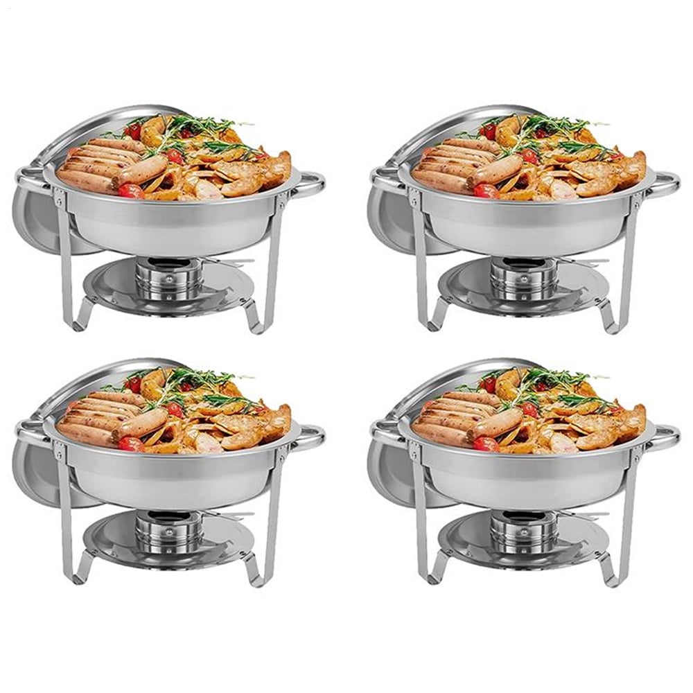 Tohu 4-Pcs Buffet Servers with Cartridges, 4.8qt Stainless Steel Heated ...