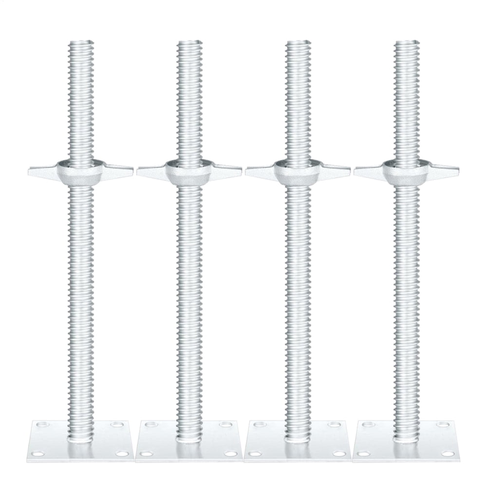 Tohu 4Pcs Adjustable Leveling Jack Set, 12in Galvanized Screw Jack with ...
