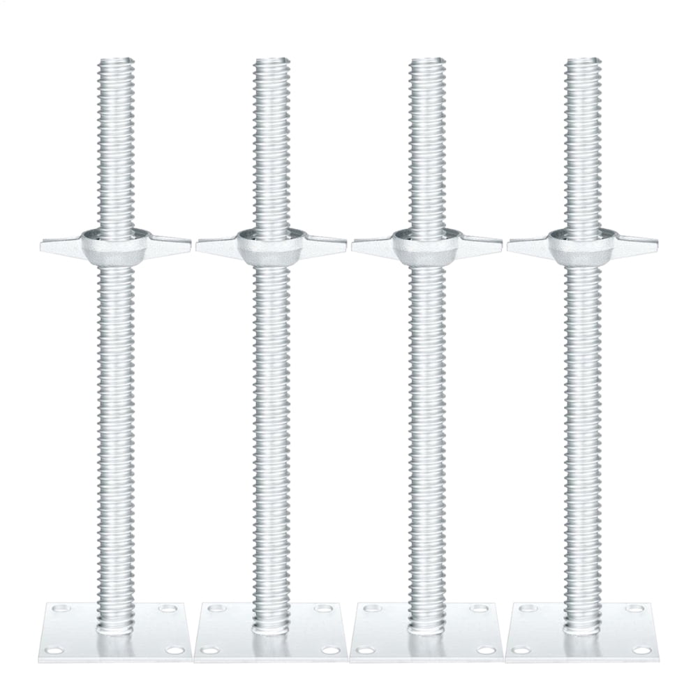 Tohu 4Pcs Adjustable Leveling Jack Set, 18in Galvanized Screw Jack with ...