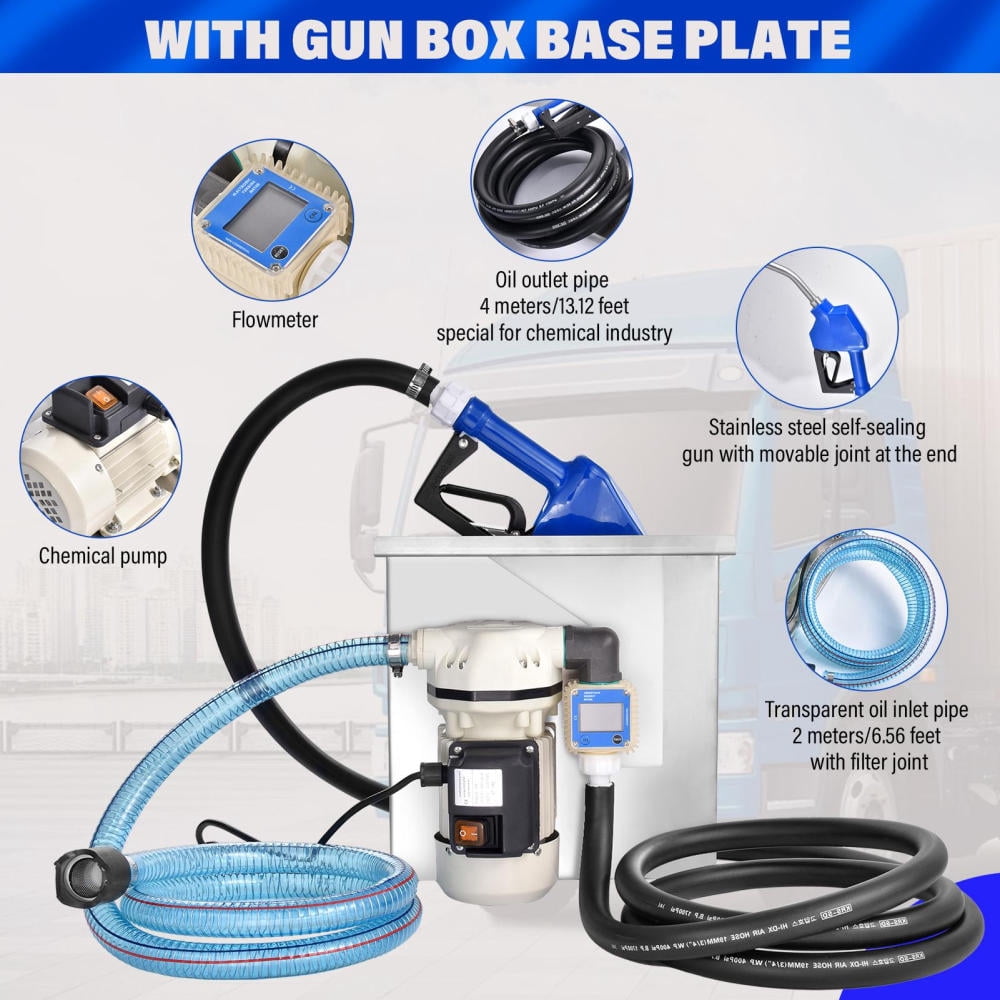 Tohu DEF Transfer Pump 10GPM/40LPM 550W Self-Priming Barrel Pump with 3 ...