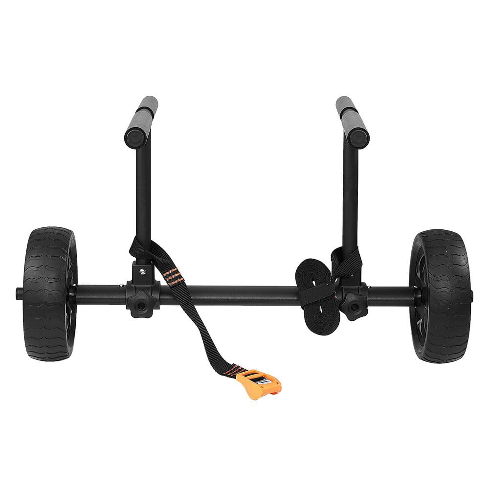 Tohu Heavy-Duty Aluminum Kayak Cart Webbing Straps & 7" Solid Airless ...