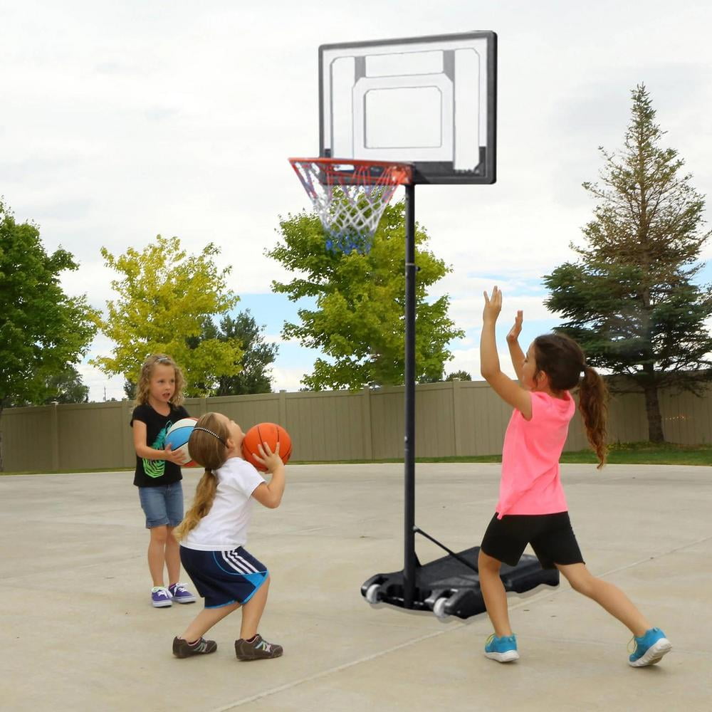 Tohu Portable Basketball Hoop Outdoor, 0.9-6.7FT Adjustable Basketball ...