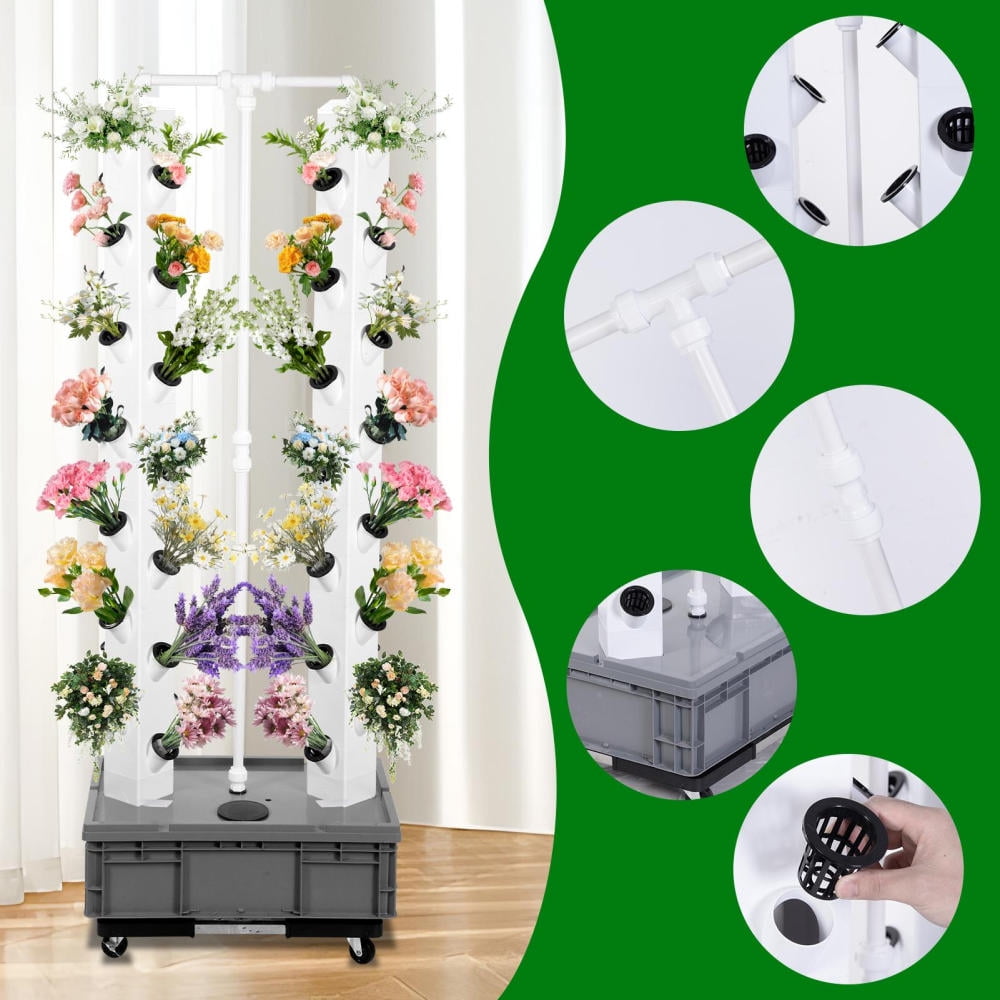 Tohu Space-Saving Hydroponics Plant Towel PVC Nutrient Mist 65"H ...