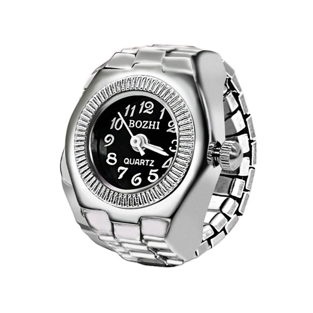 Tohuu Alloy Finger Watch Stainless Steel Ring Quartz Watch Creative and ...