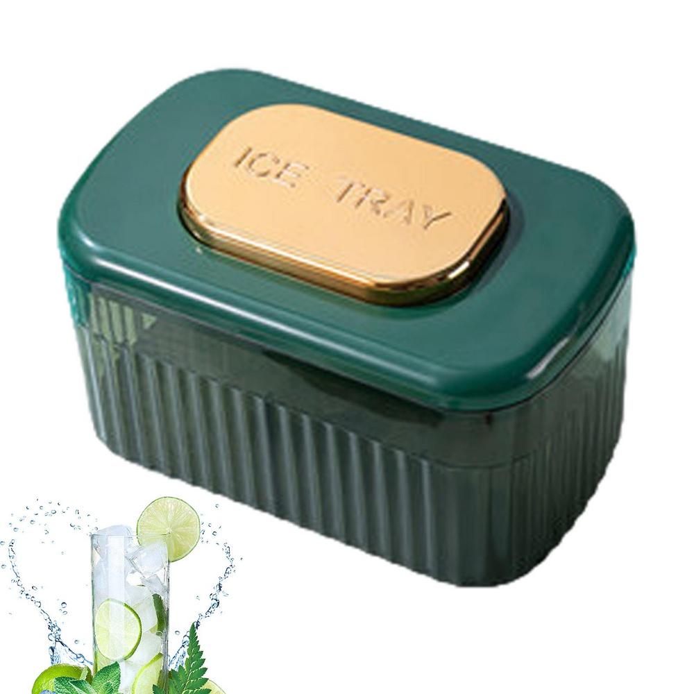 Tohuu Ice Cube Trays with Lid and Bin Ice Maker with Silicone Bottom ...