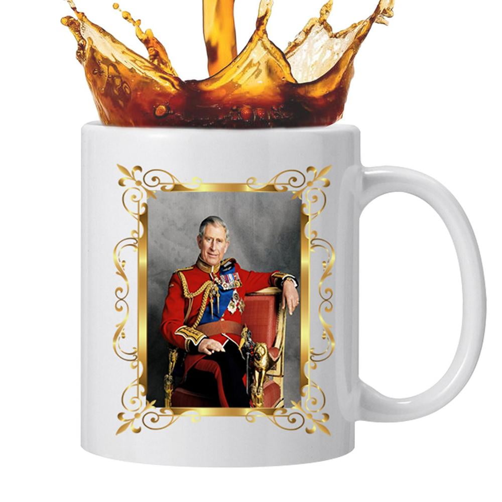 Tohuu King Charles III Mug Interesting Hot Cocoa Mugs 350ml Ceramic ...