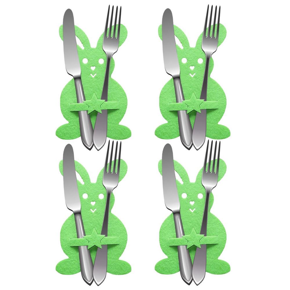 Tohuu Kitchen Utensil Pouch 4pcs Easter Bunny Tableware Holders ...