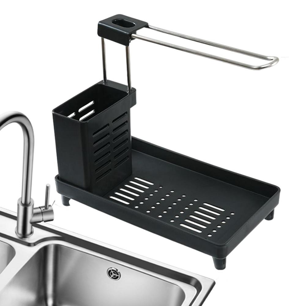 Tohuu Sink Caddy Sink Organizer Sponge Towel Drain Holder Rack For ...