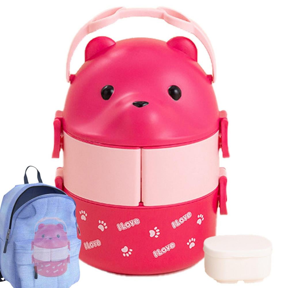 Tohuu Stackable Bento Box Leak Proof Large Capacity Eyeglass Bear Bento ...