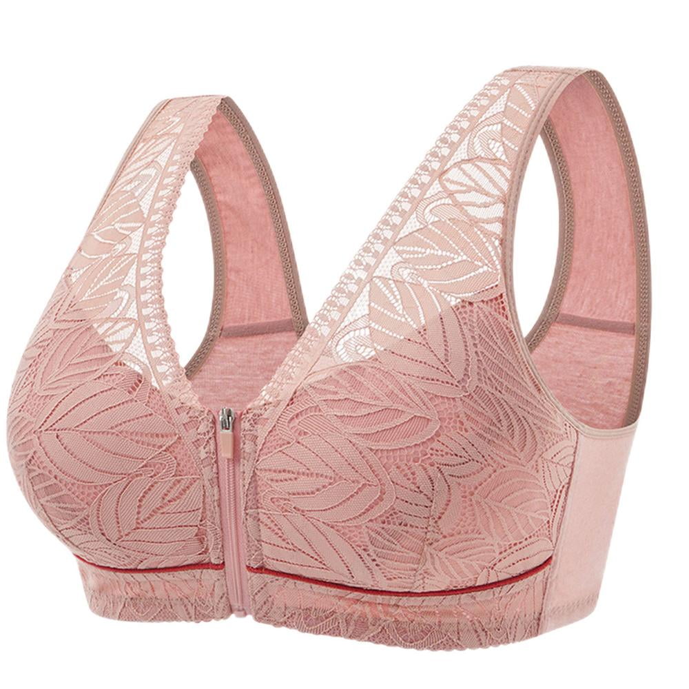 Tohuu Women Front Close Bra Wireless Front-Close Lace Bras Comfort Large Size Lace Full-Coverage ...
