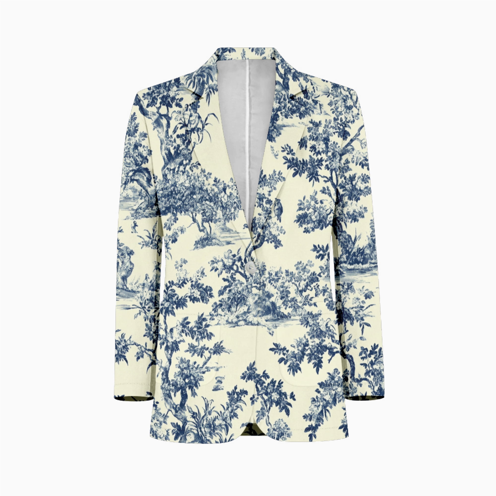 Toile De Jouy (2) Men's Suit Blazer Casual Party Wear Slim Fit Suit ...