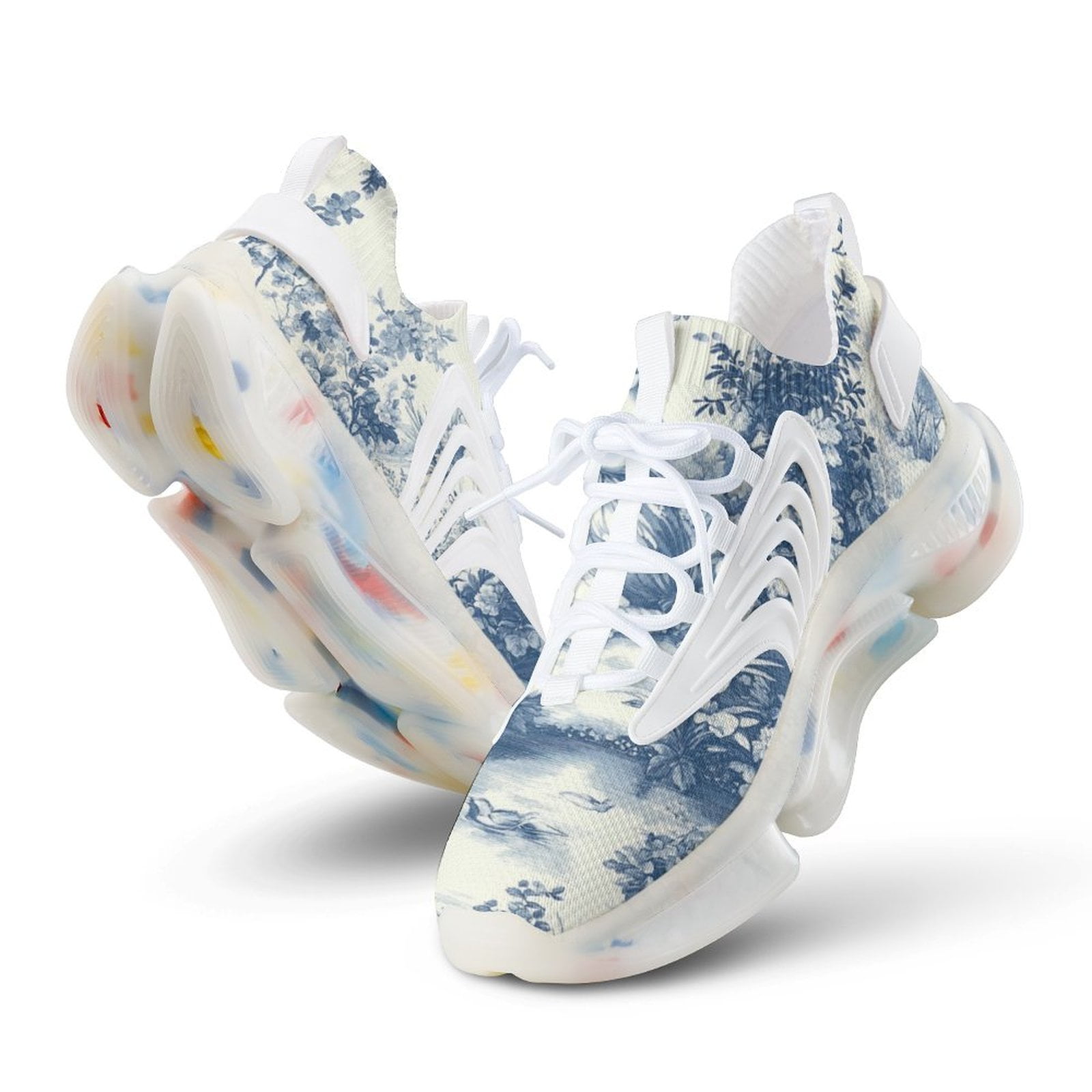 Toile De Jouy Beautiful Woman Walking Shoes for Men Woman Lightweight ...