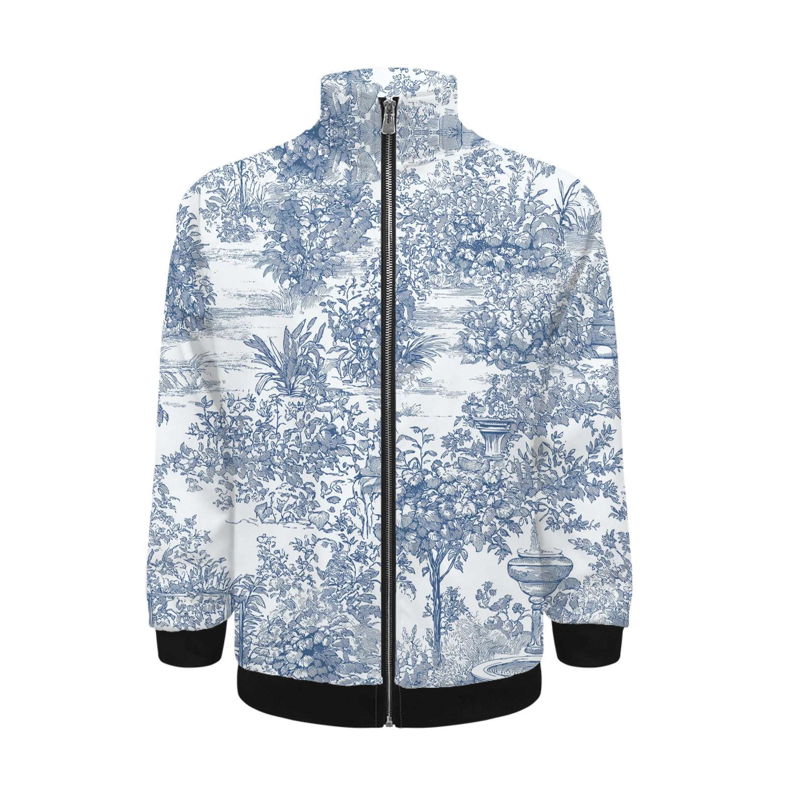 Toile De Jouy Jacket Men's Street Cool Long Sleeves Coat Personality ...