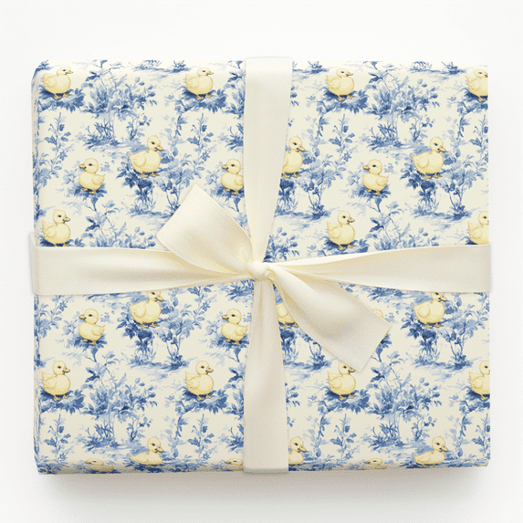 Toile Quackers - Christmas Wrapping Paper Roll - Gift Wrap for Holidays ...