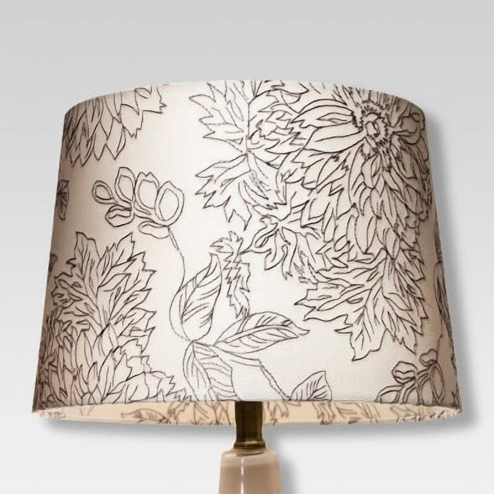 Toile Stitch Lamp Shade Shell - Linen Drum Slip Uno Fitter for Small ...