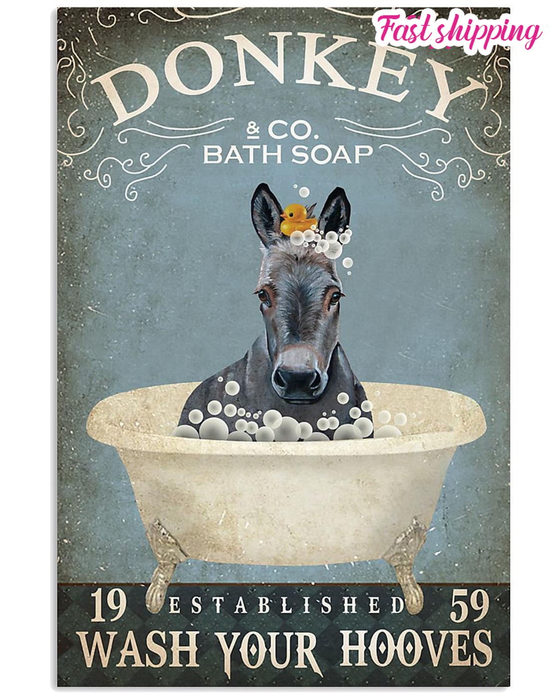 Toilet 1959 Established Co. Bath Soap And Wash Your Hooves Donkey ...