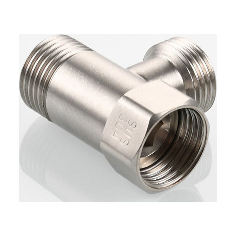 Toilet 304 Stainless Steel T Adapter G1/2 T-Valve For Bath Bidet Sprayer Shower - Walmart.com