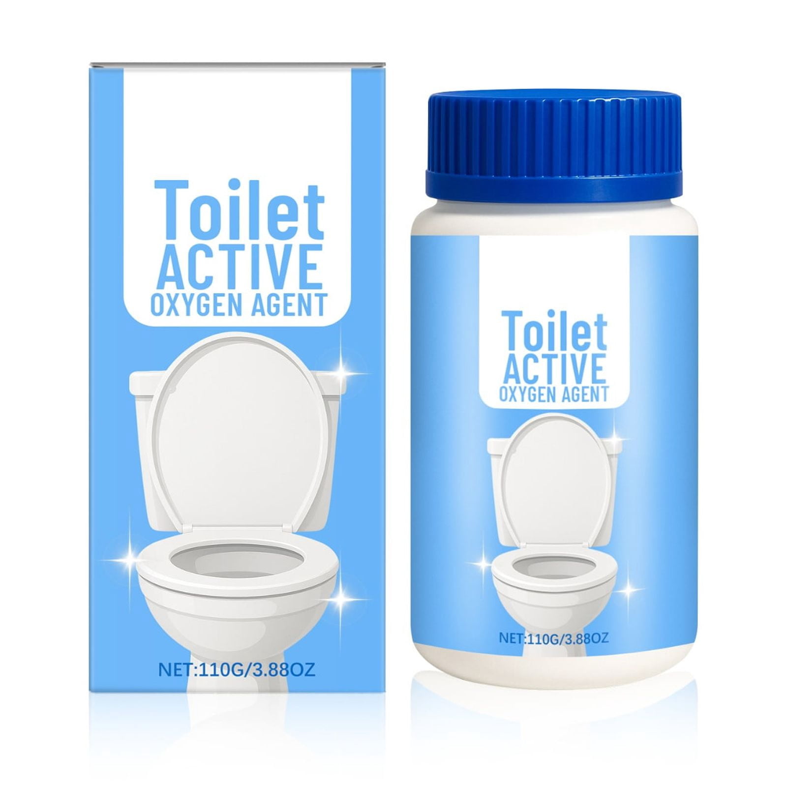 Toilet Active Oxygen Cleaning Agent, Powerful Stain & Odor Remover, Eco ...