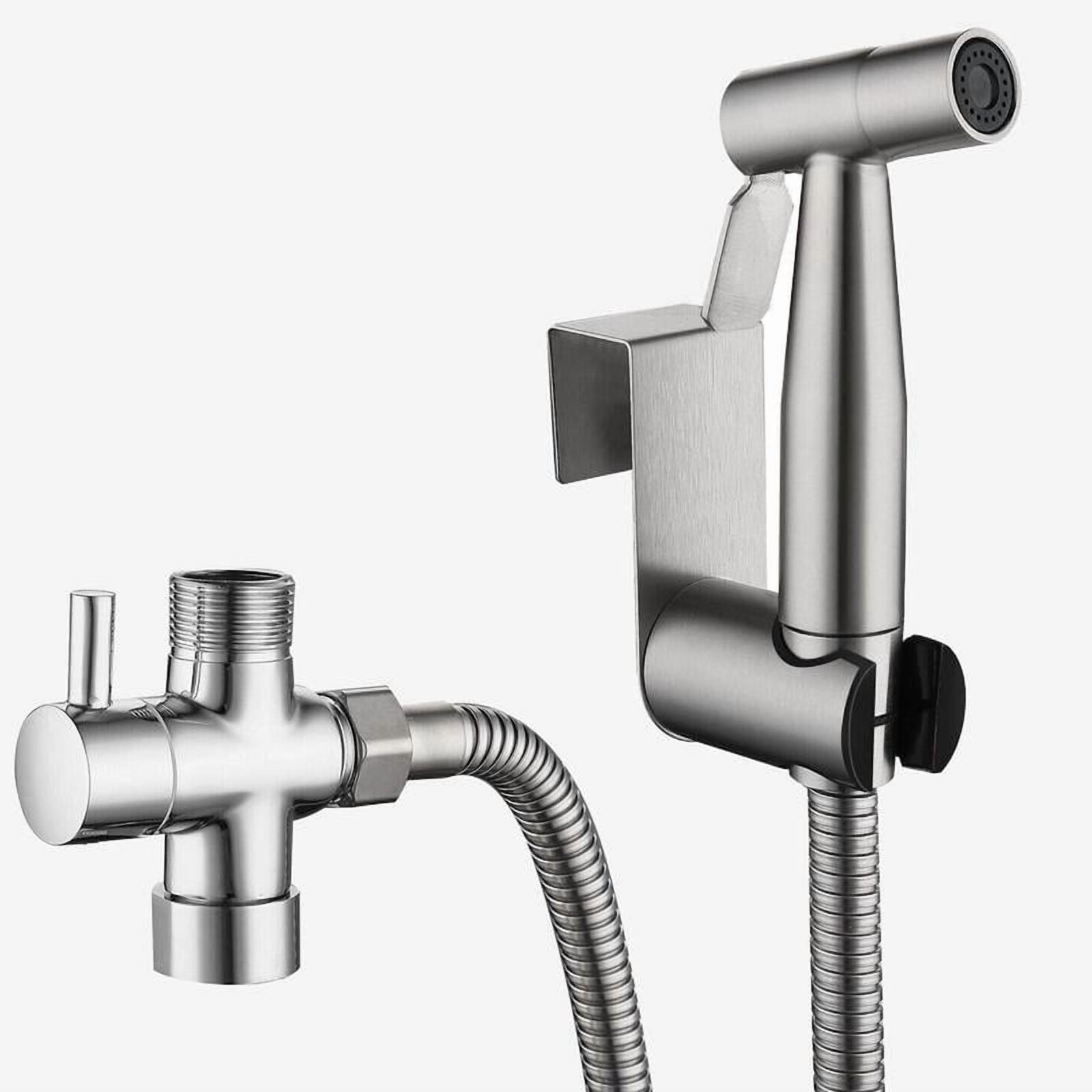 Toilet Shattaf Adapter Hose Bidet Sprayer Stainless Steel Handheld ...