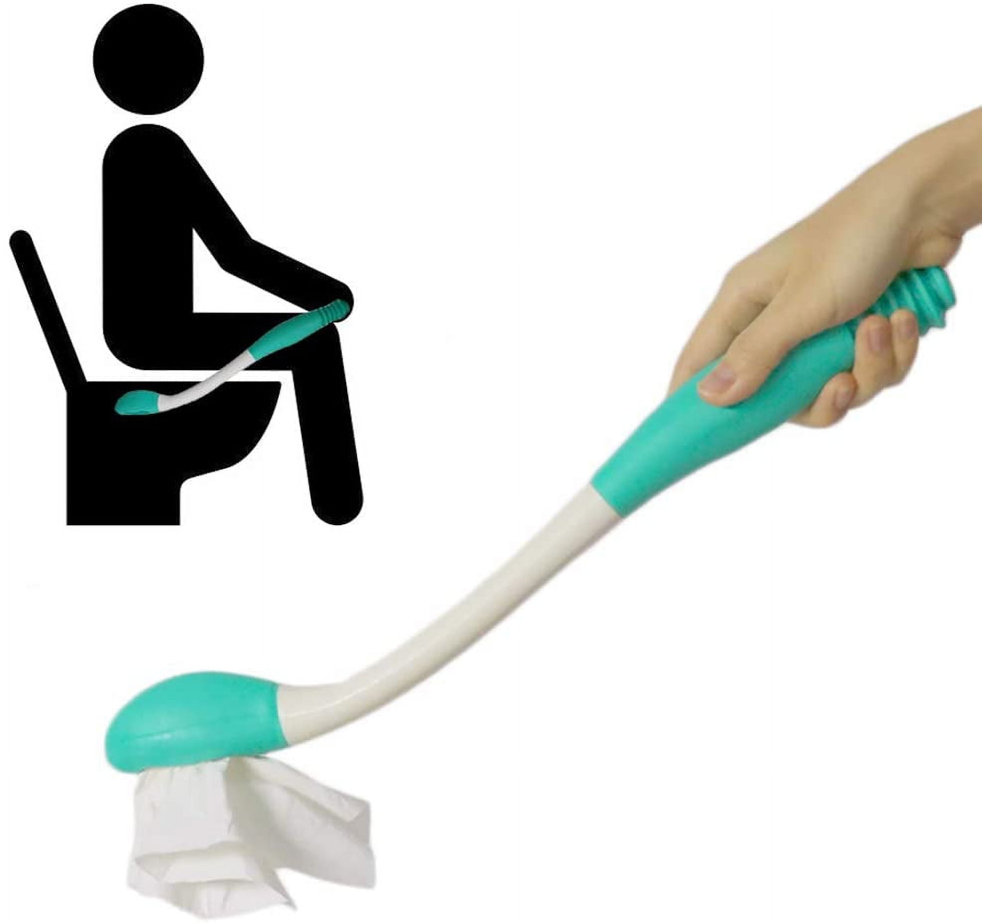 Toilet Aid Wiper Self Assist Bathroom Bottom Butt Wipe Helper Wand Long Reach Comfort Wipe Tool ...