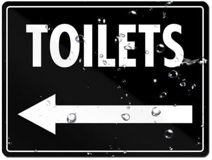 Toilet Arrow Left Sign Self Adhesive Sign For Door Or Wall, Easy ...