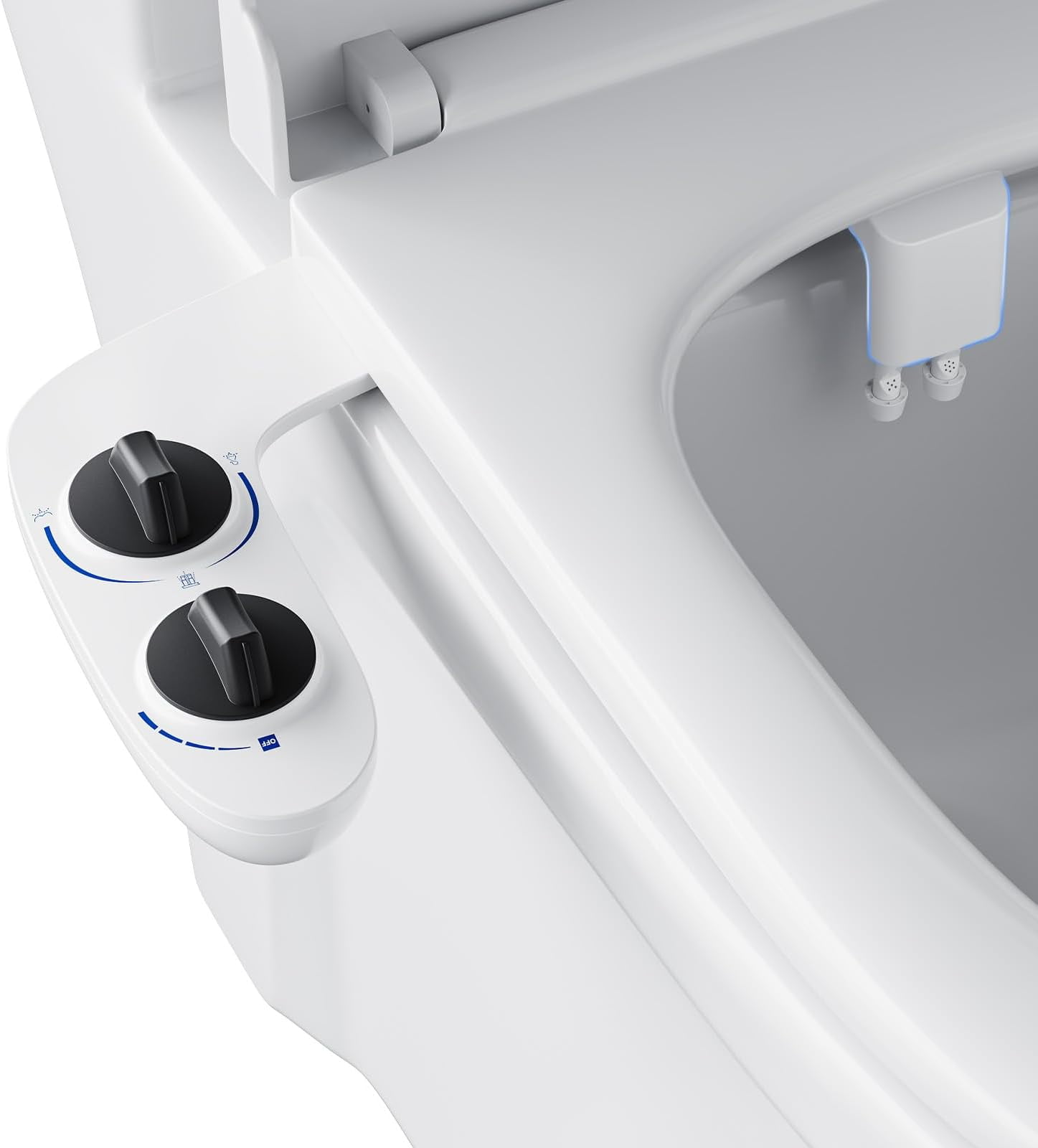 Toilet Bidet Attachment, Non- Dual Nozzle (Feminine/Bidet Wash), Self ...
