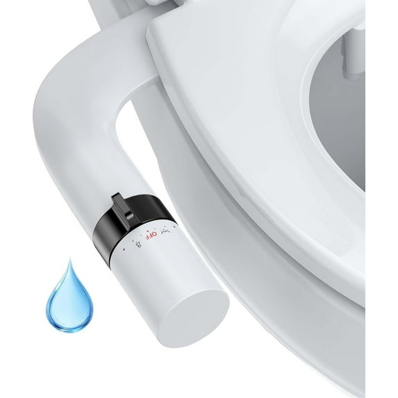 Toilet Bidet Attachment, Non-Electric Dual Nozzle (Feminine/Bidet Wash ...