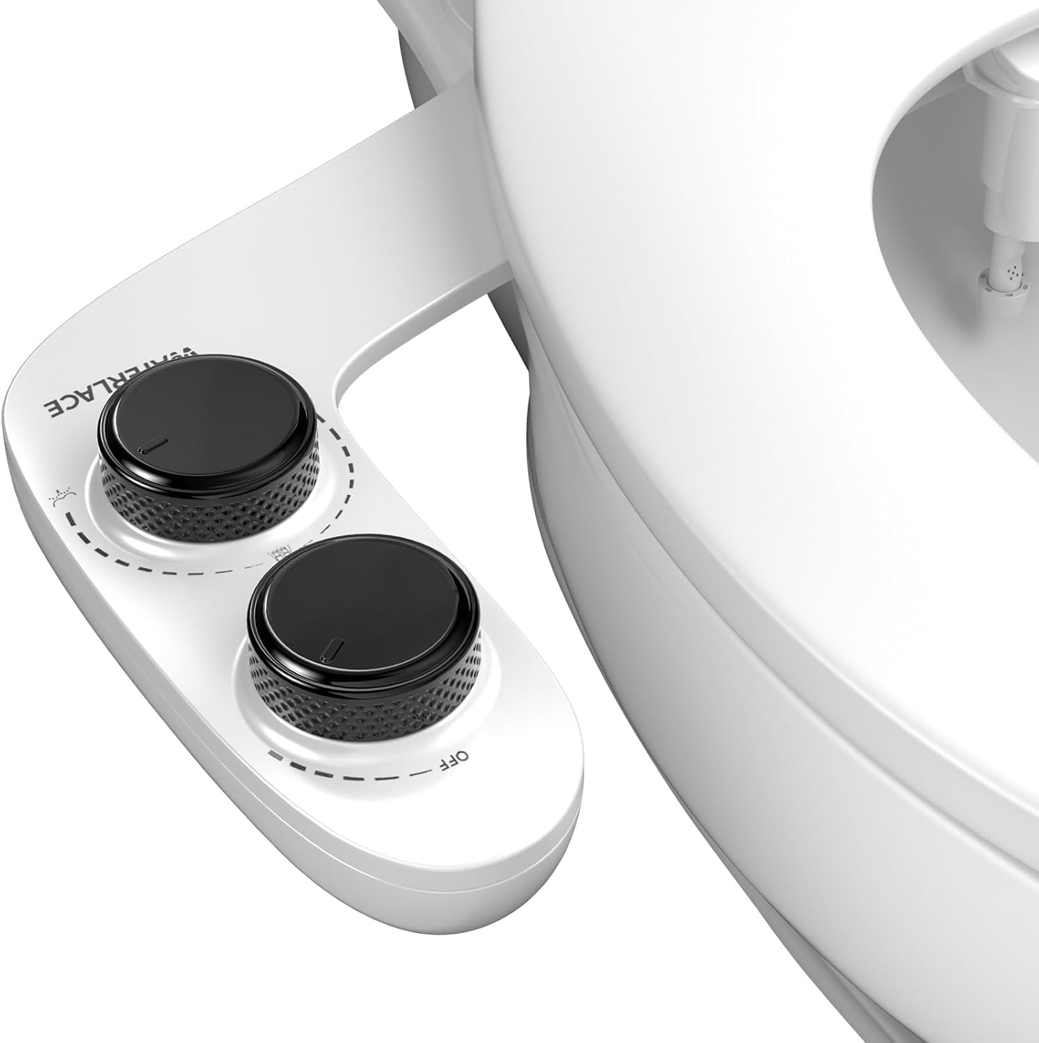 Toilet Bidet Attachment, Non-Electric with Self-Cleaning Dual Retractable Nozzles, Adjustable ...