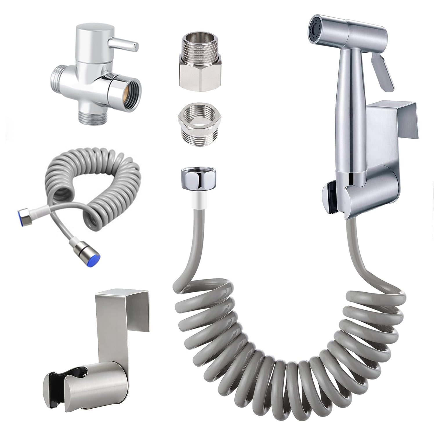 Toilet Bidet Shower Kit With 3-way Valve, Stainless Steel Bidet Shower ...