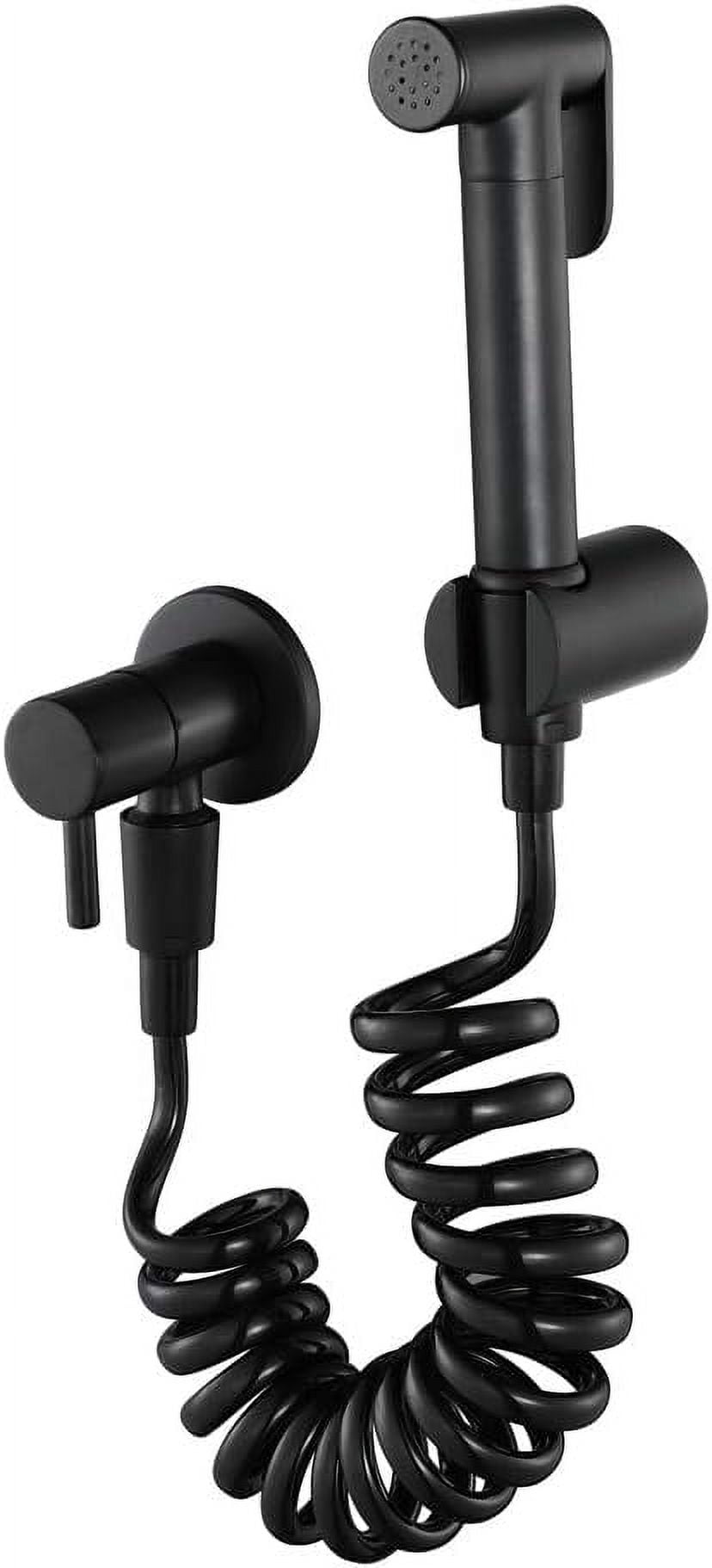 Toilet Bidet Sprayer, Brass Matte Black Wall Mounted Single Cold ...