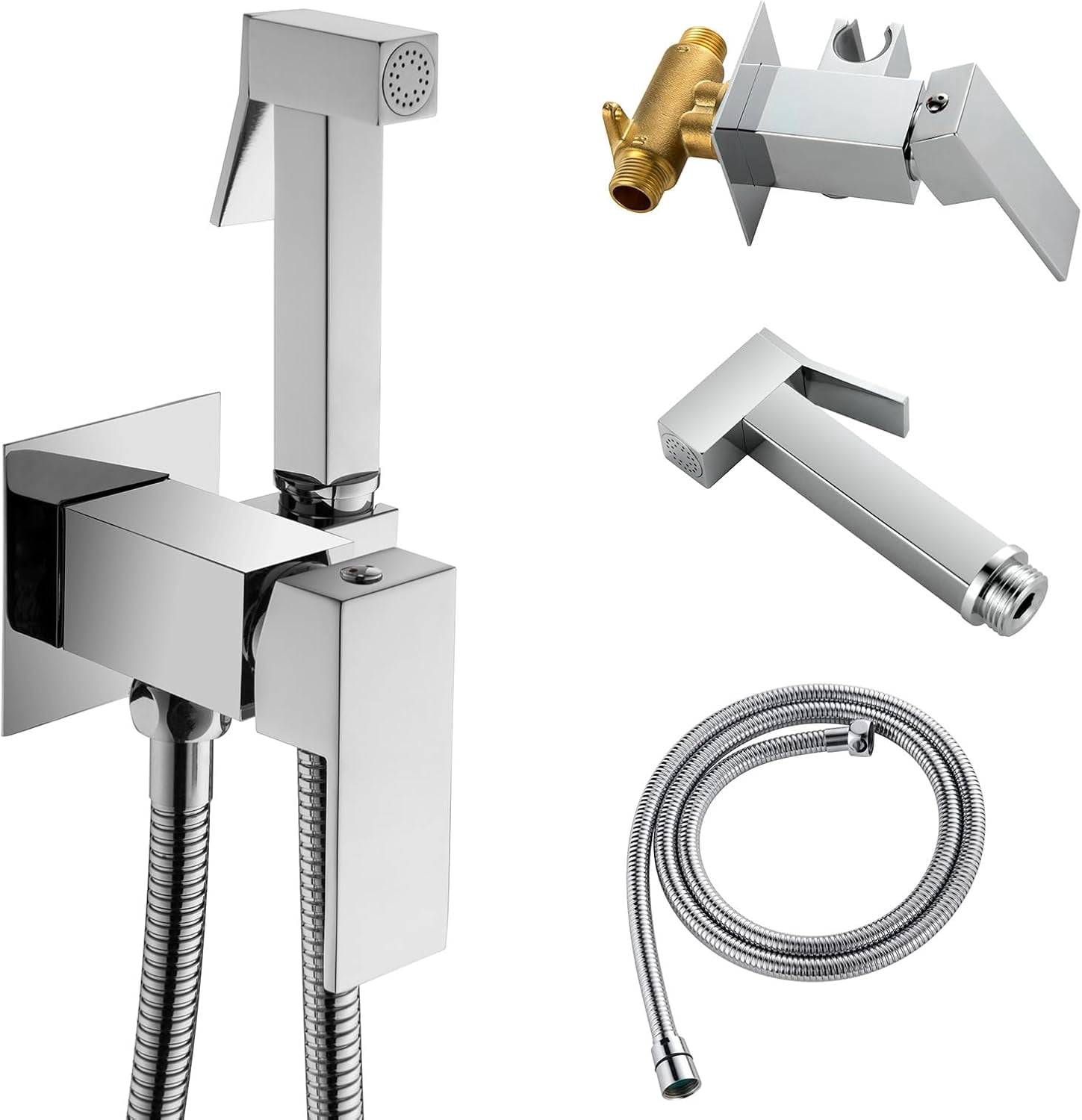 Toilet Bidet Sprayer with Warm Water, Hot and Cold Brass Rough-in Valve ...