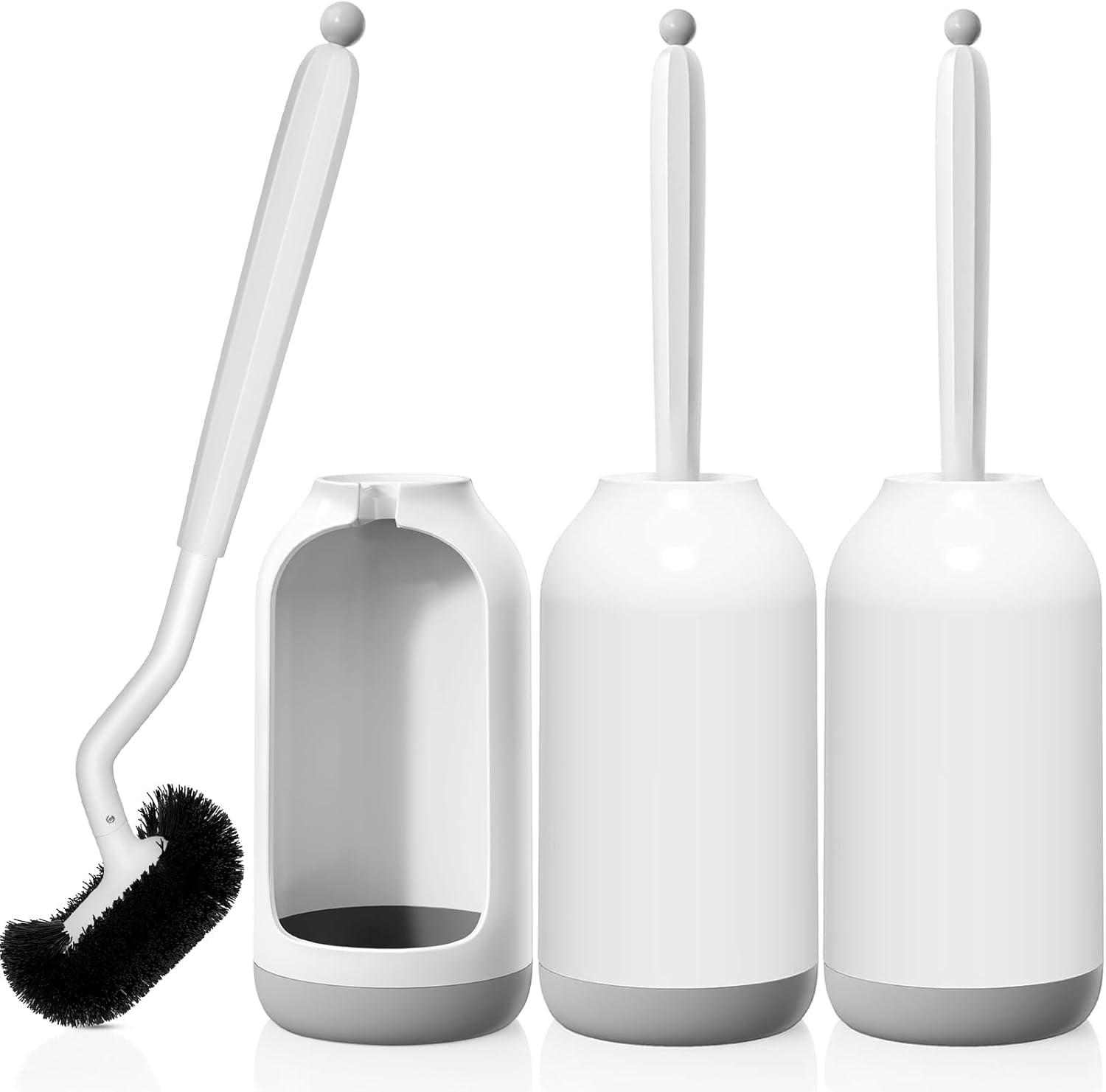 Toilet Bowl Brush Holder Set: Bathroom Deep Cleaning Toilet Cleaner ...