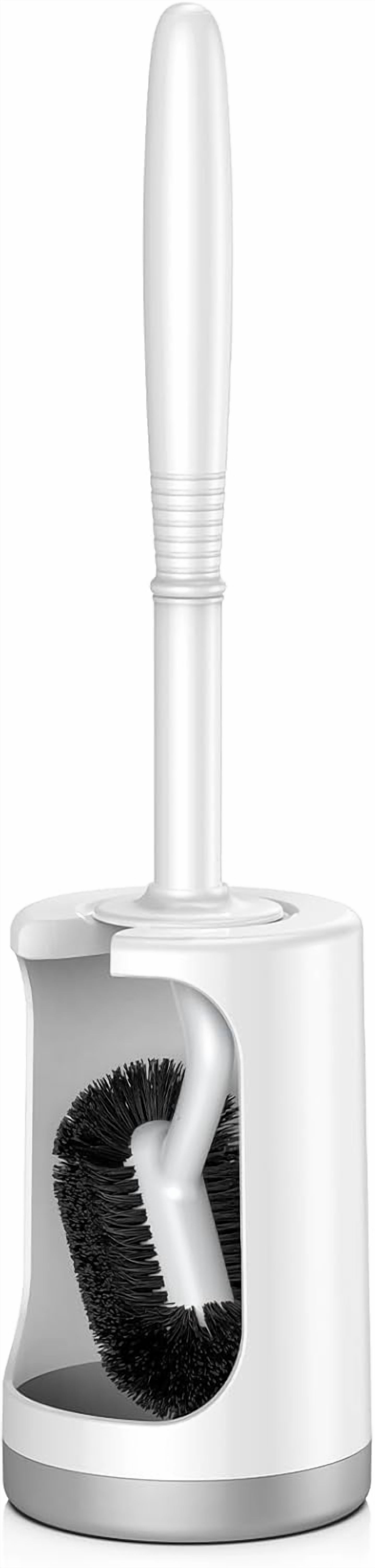 Toilet Bowl Brush Holder Set: Curved Design with Holder for Deep ...