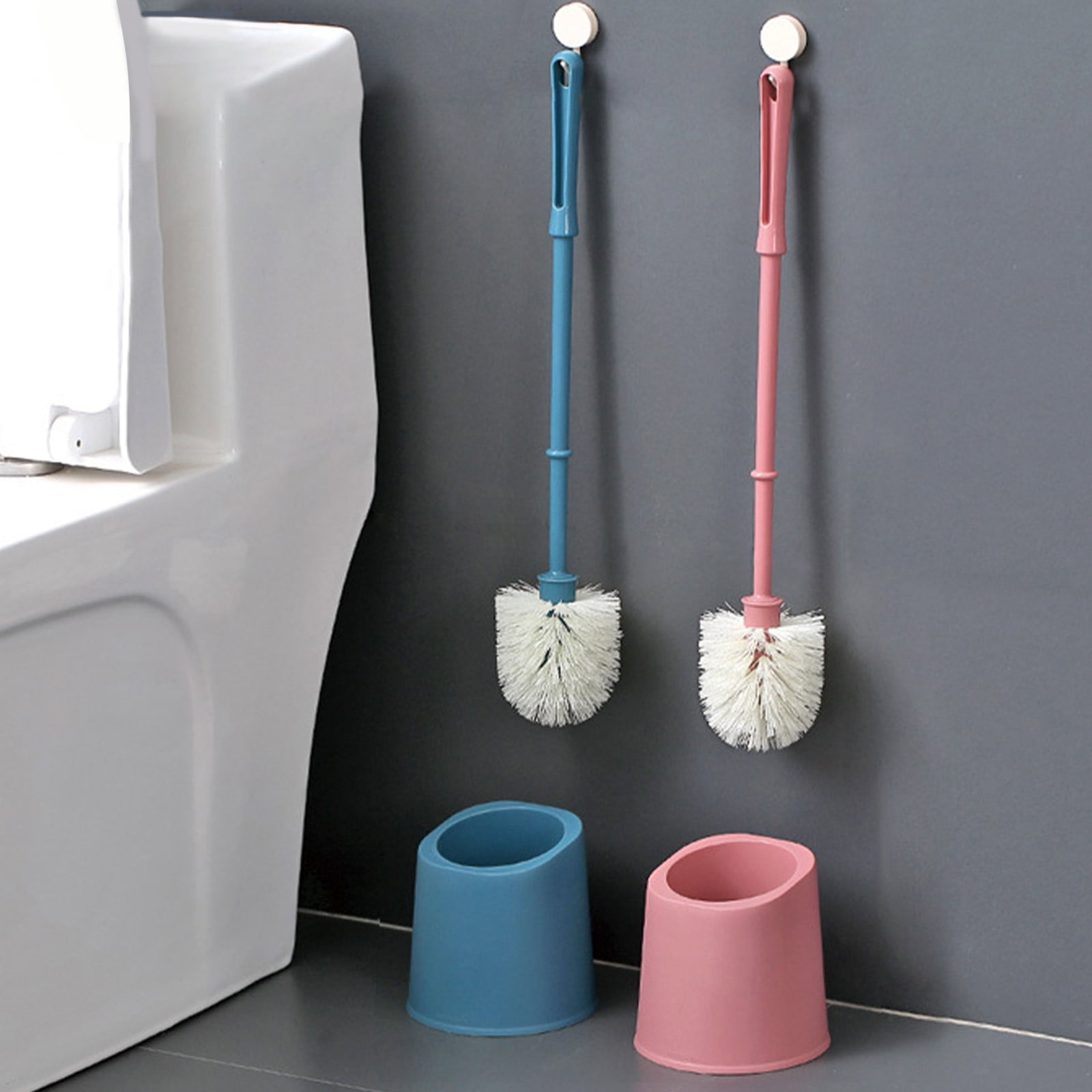 Toilet Bowl Brush Set, Compact Toilet Cleaner Brush, Bathroom Cleaning ...