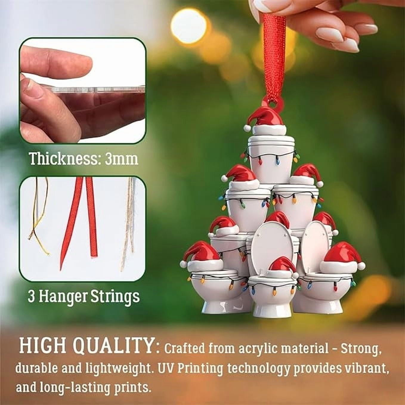 Toilet Bowl Christmas Tree Ornament, Christmas Throne Toilet Ornament ...