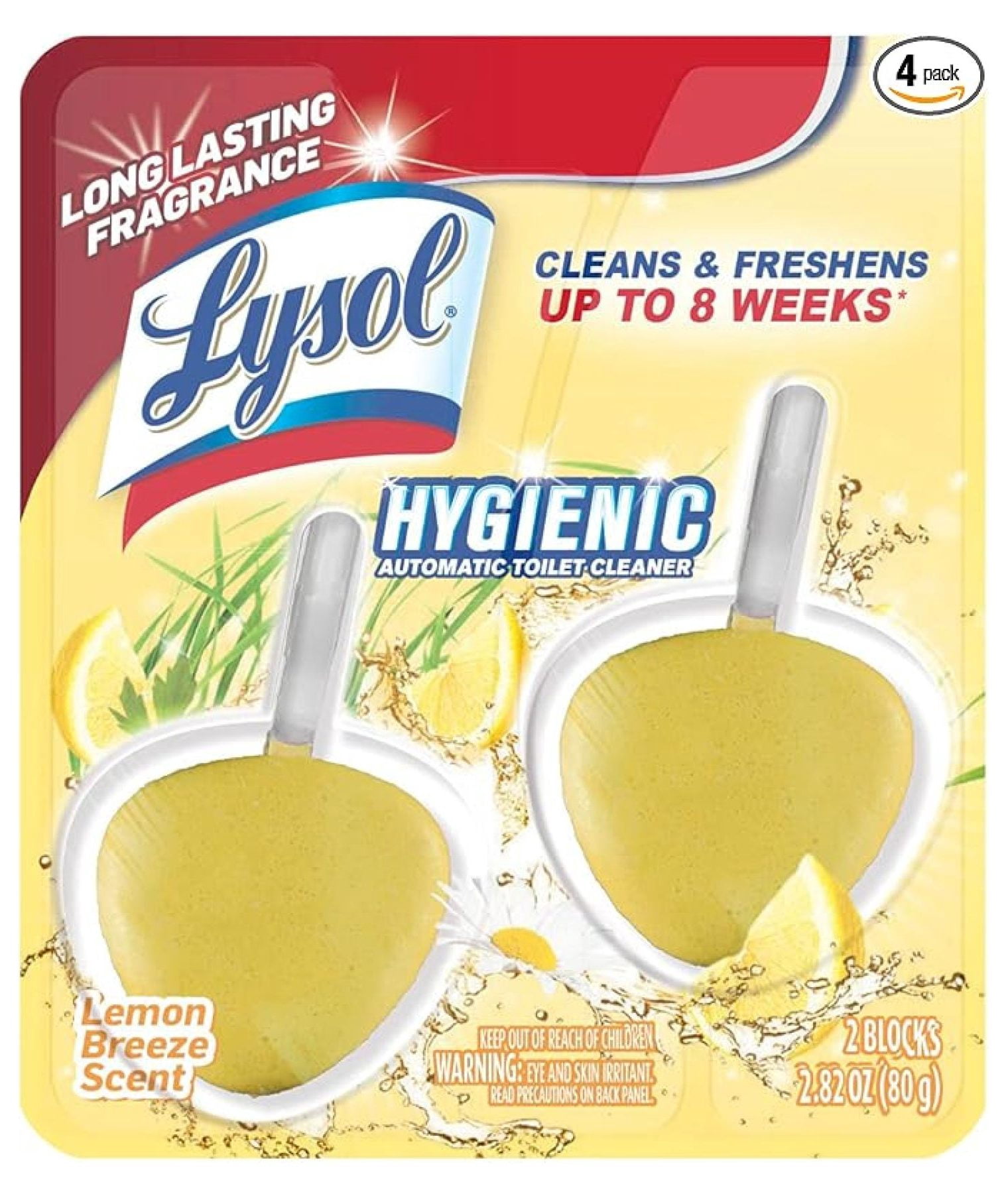 Toilet Bowl Cleaner Automatic In-Bowl 8 Pack Lemon Scent; Continuous ...