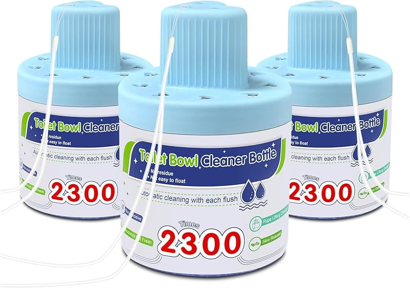 Toilet Bowl Cleaner, Automatic Long-Lasting Blue Toilet Cleaner Bottle ...