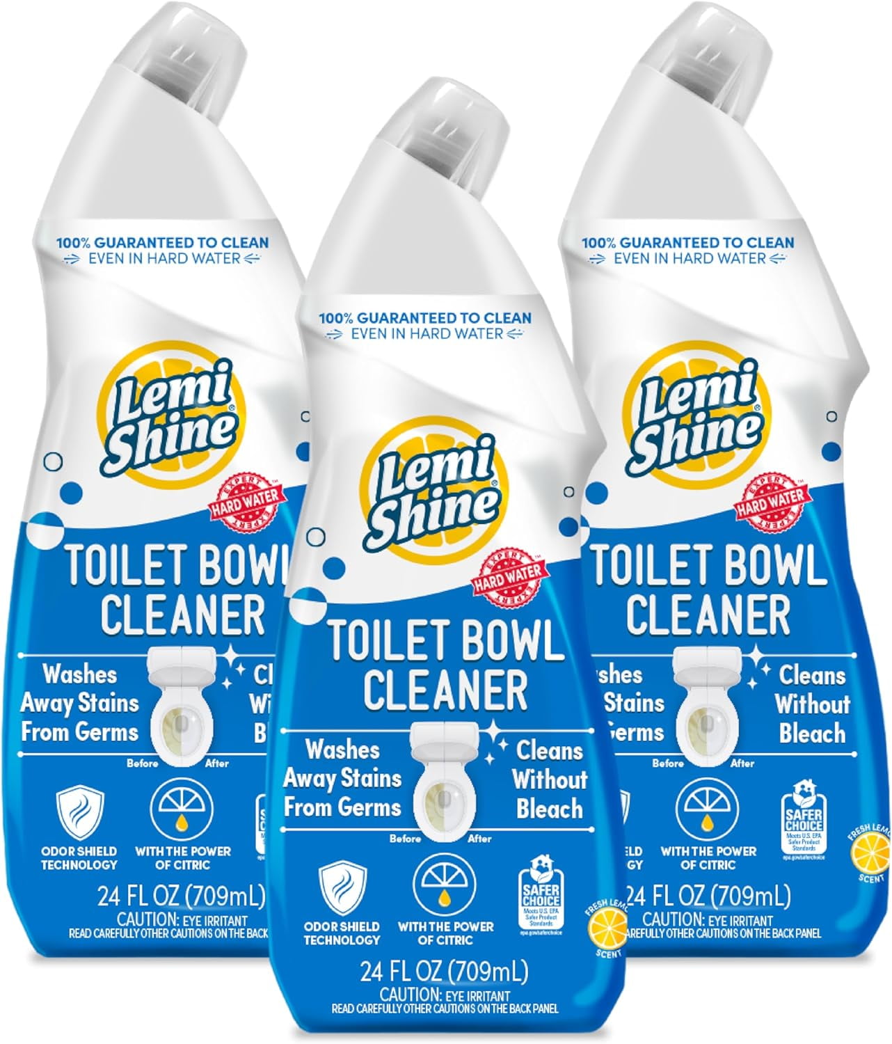 Toilet Bowl Cleaner - Bleach-Free Toilet Cleaner - Removes Tough Stains ...