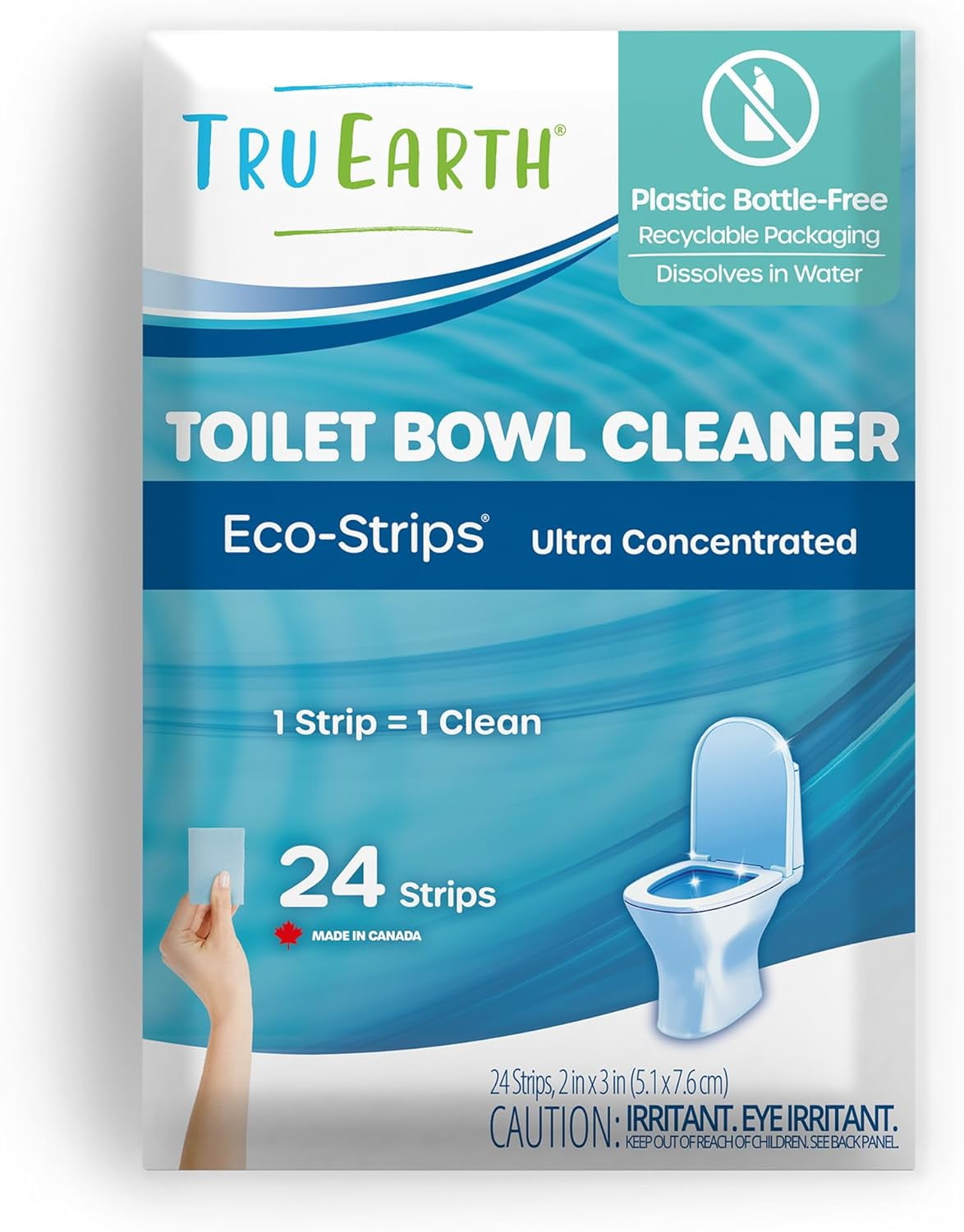 Toilet Bowl Cleaner Eco-Strips | Plastic Jug-Free, Septic-Safe for ...