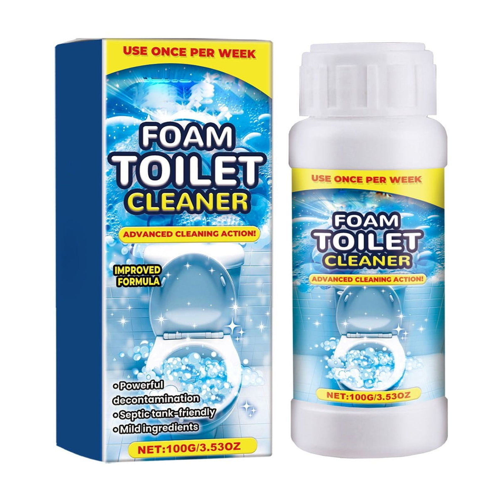 Toilet Bowl Cleaner Powerful Decontamination Deodorizer for Stubborn ...