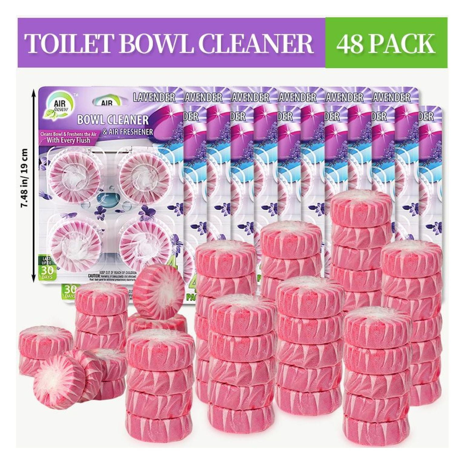 Toilet Bowl Cleaner Tablets - 12/24 Pack - Automatic Toilet Cleaner ...