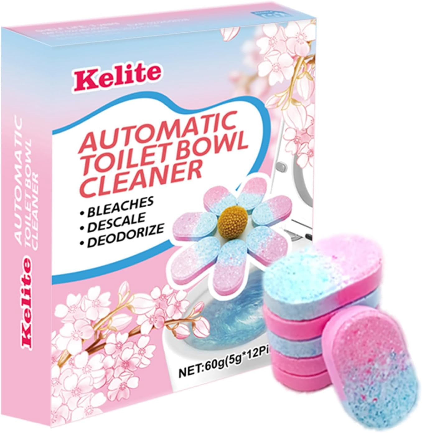 Toilet Bowl Cleaners - 12 PACK, Household Toilet Cleaner, Automatic ...