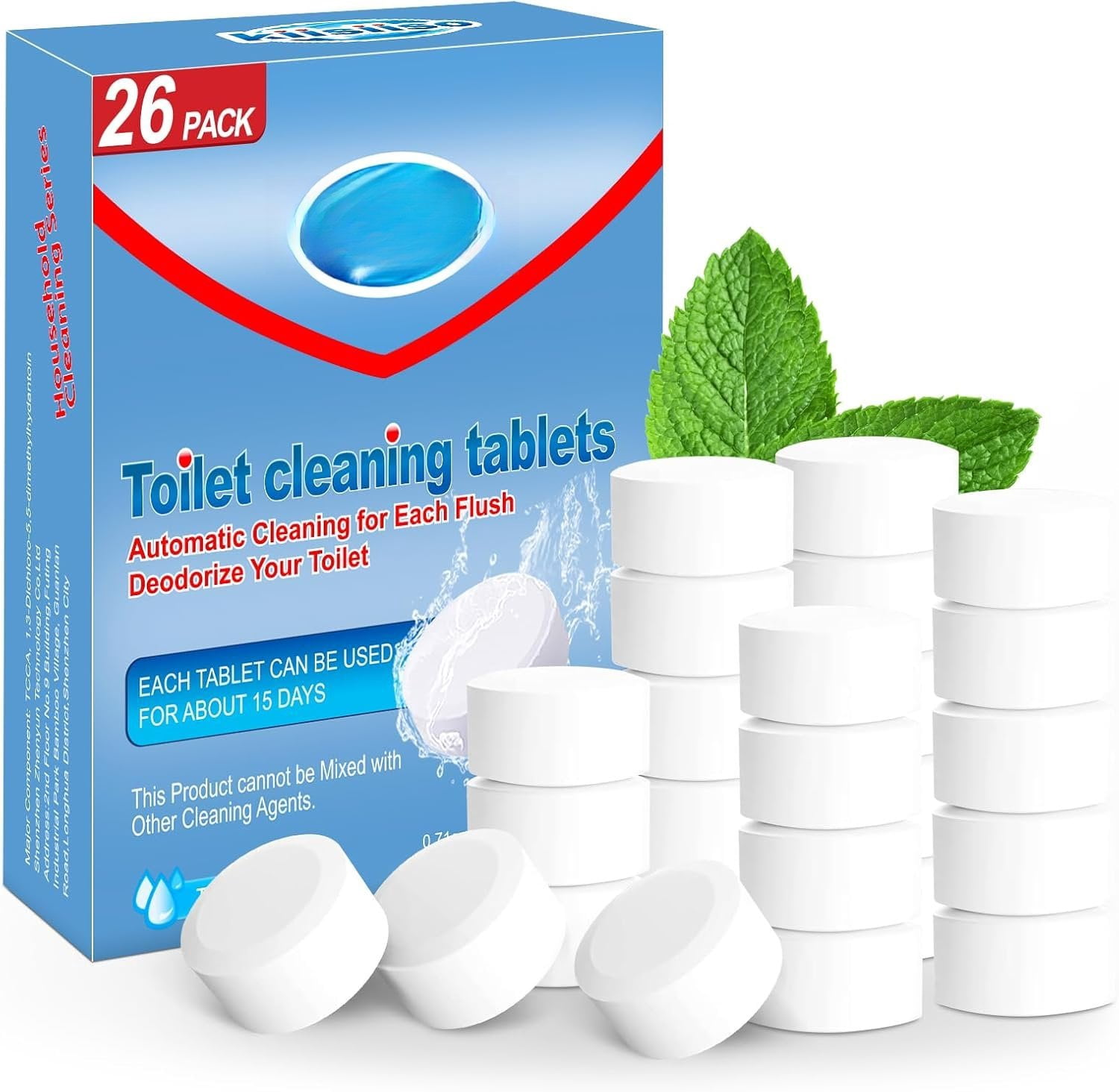 Toilet Bowl Cleaners 26 PACK, Automatic Toilet Bowl Cleaner Tablets for ...