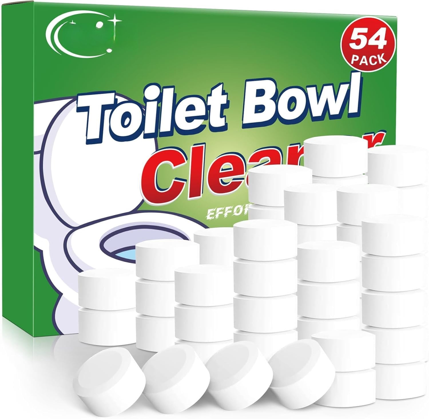 Toilet Bowl Cleaners Bleach Tablets 54 , Automatic Toilet Tank Cleaner ...