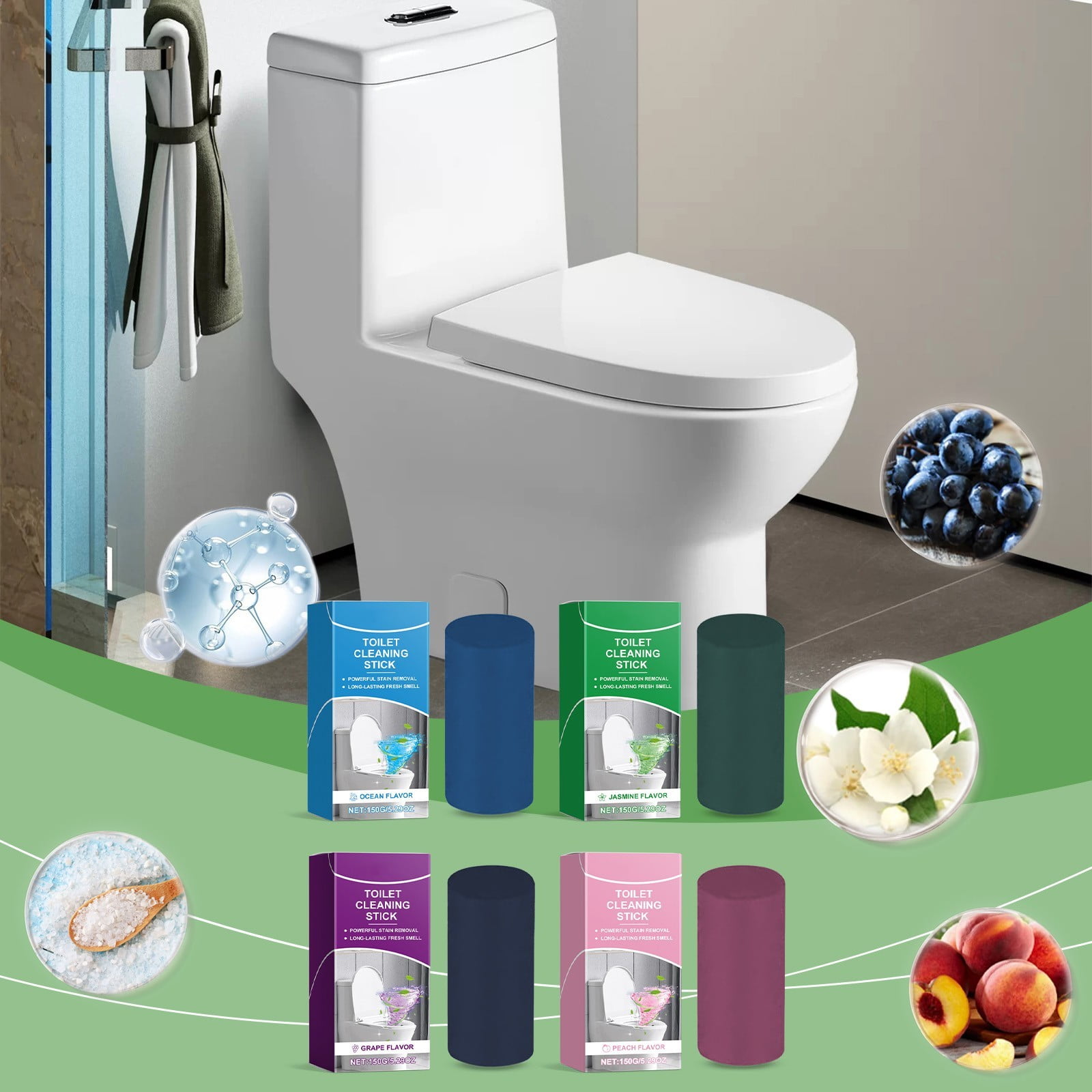 Toilet Bowl Cleaners Stick, Upgraded Concentrated Descaling Toilet ...