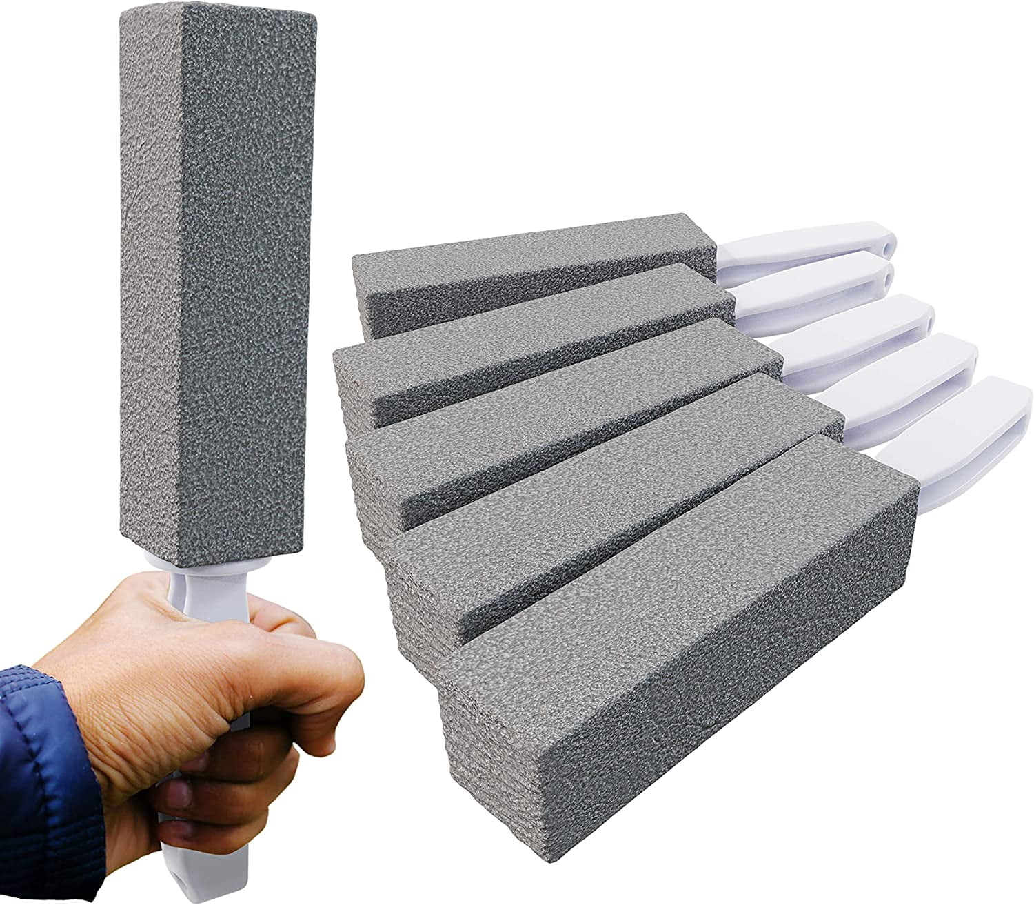 Toilet Bowl Cleaning Pumice Stone with Ergonomic Handle 4 Pk. Toilet ...