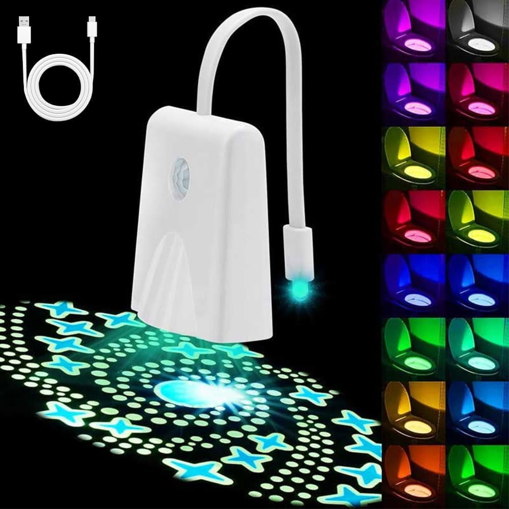 Toilet Bowl Motion Sensor Light, Consulbefor Toilet Light, Rechargeable ...